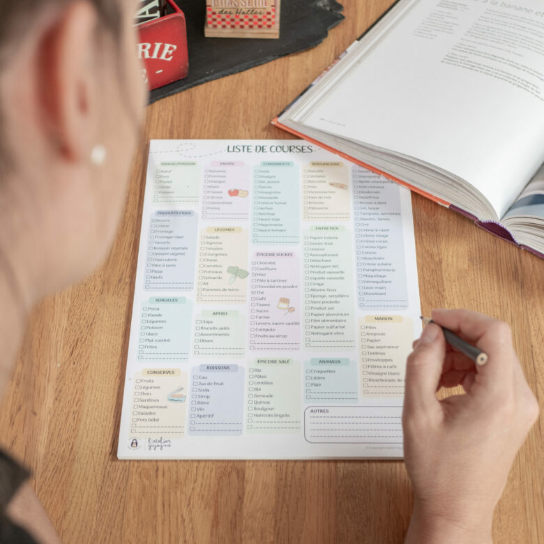 25 listes de courses à cocher - L'Atelier Gigogne